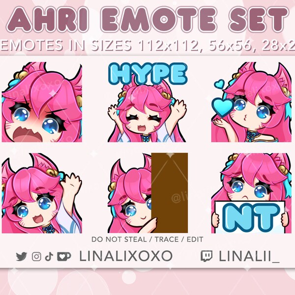 Ahri Lol Pack Emotes - Etsy