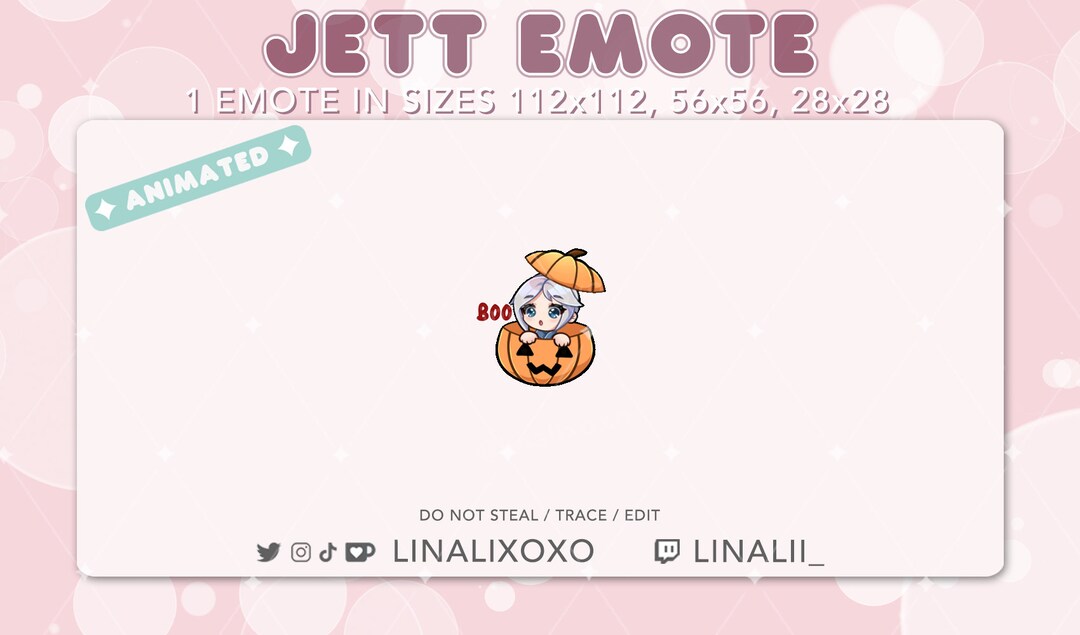 Animated Boo Halloween Pumpkin Valorant Jett Emote | Cute Chibi Twitch ...