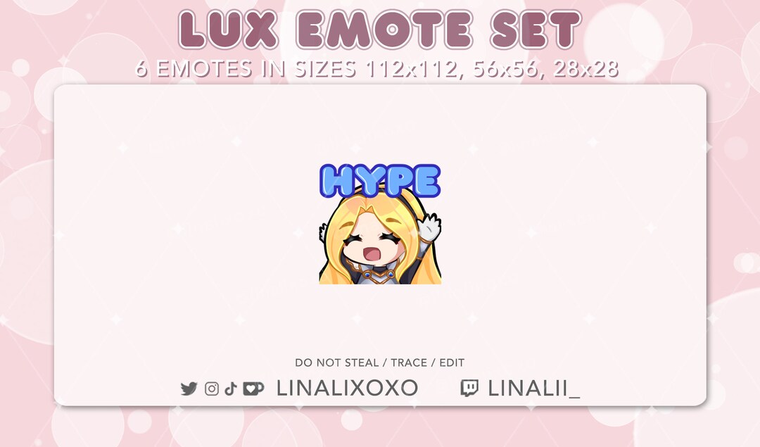 Hype Celebrate Happy Hyper Lol League of Legends Lux Emote Cute Chibi ...