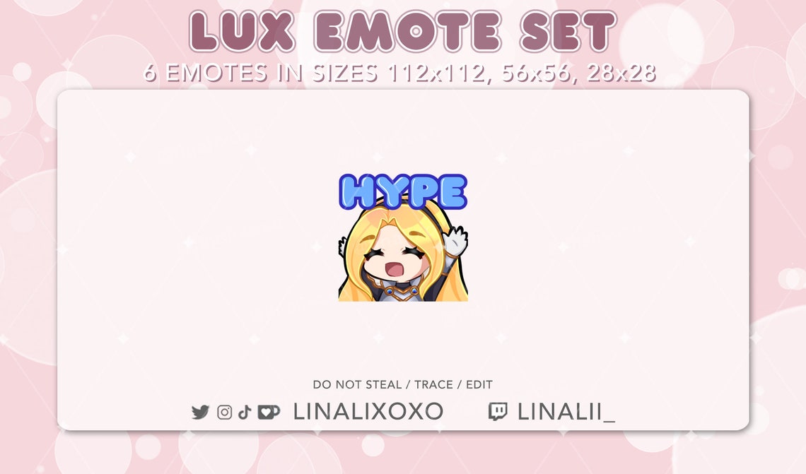 Hype Celebrate Happy Hyper Lol League of Legends Lux Emote Cute Chibi ...