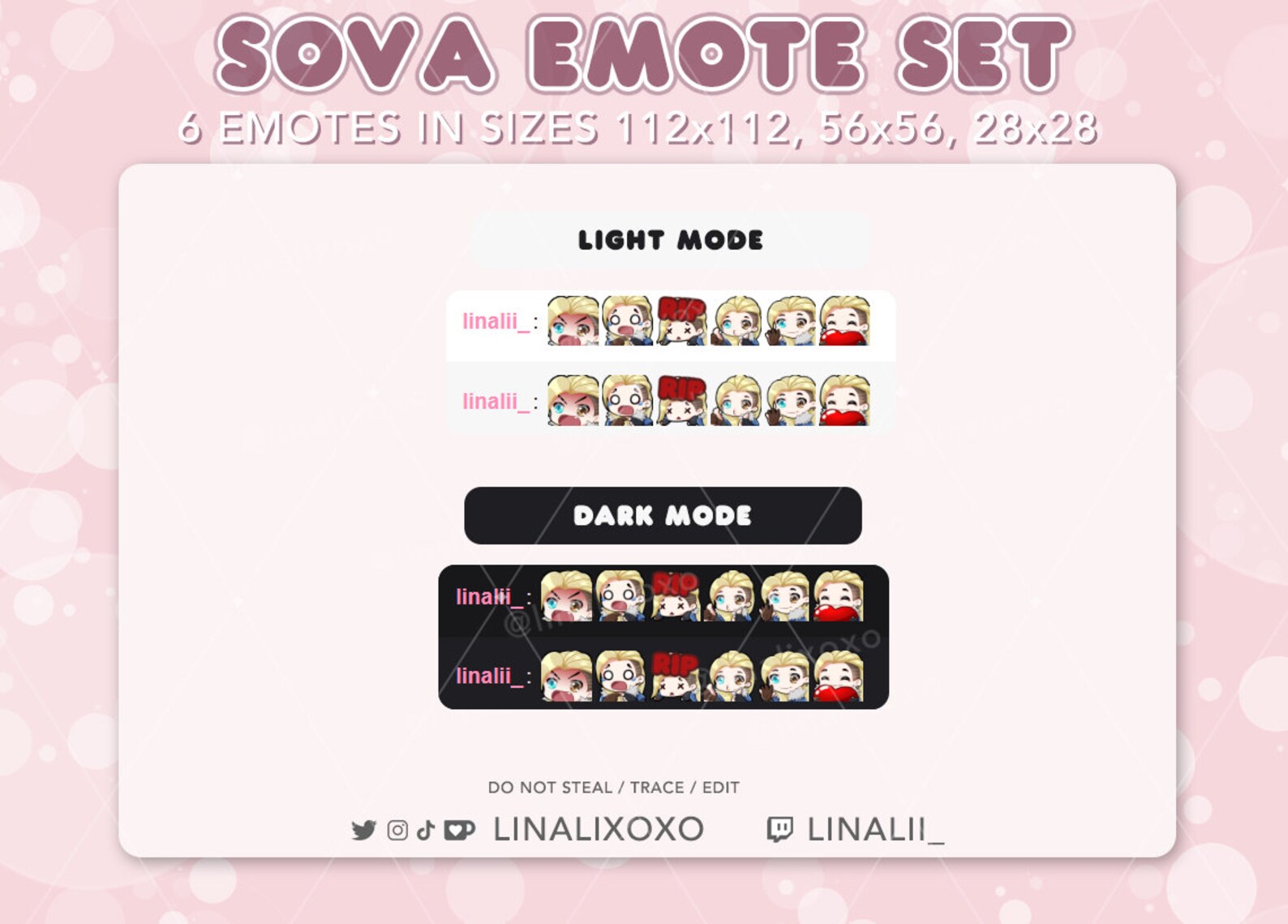 Valorant Sova Emote Set Pack | Cute Chibi Twitch Streamer Discord ...