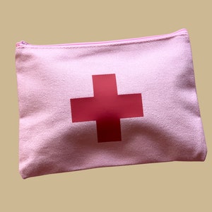 First Aid Pouch Pink First Aid Kit Girly Red Cross First Aid - Etsy