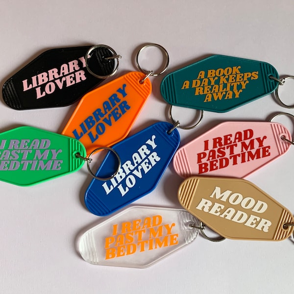 Bookish Keychain - Etsy
