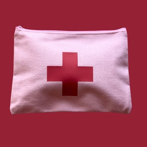 First Aid Pouch Pink First Aid Kit Girly Red Cross First Aid - Etsy