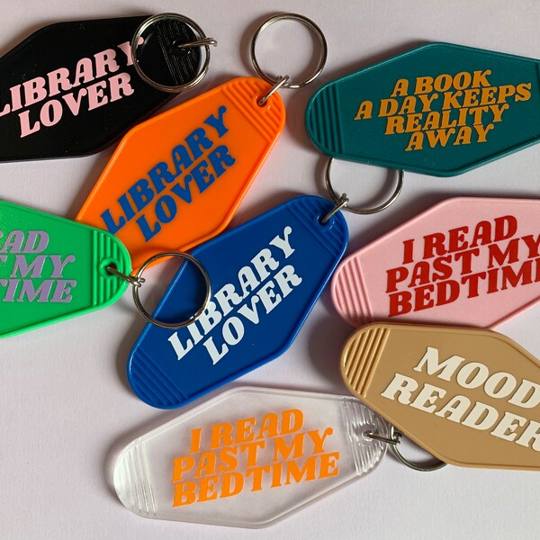 Bookish Keychain - Etsy