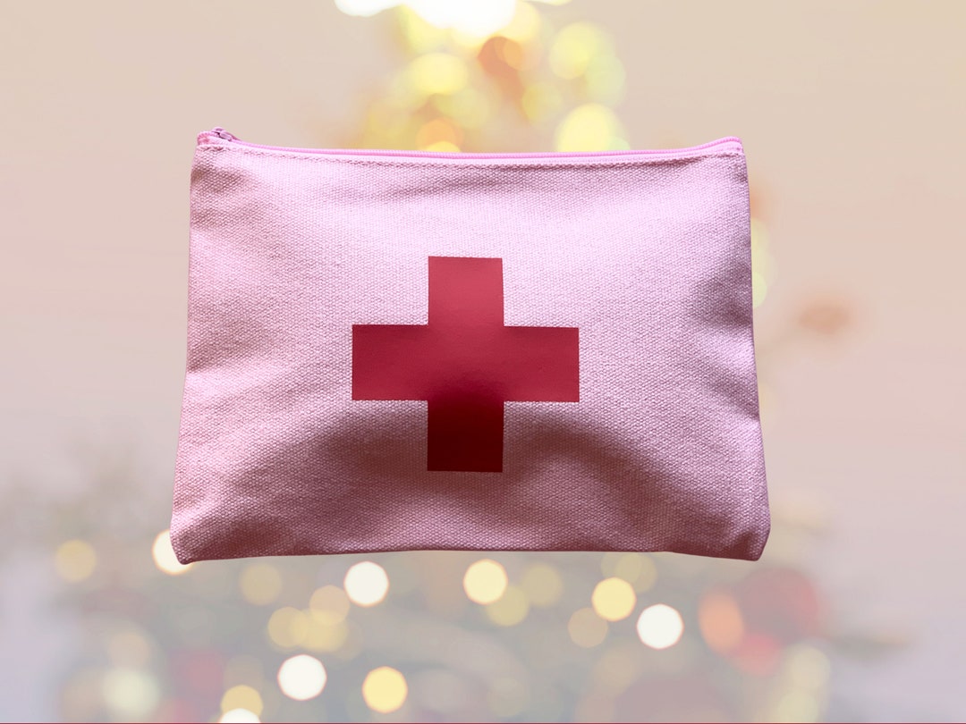 First Aid Pouch Pink First Aid Kit Girly Red Cross First Aid - Etsy
