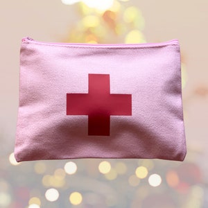 First Aid Pouch Pink First Aid Kit Girly Red Cross First Aid - Etsy