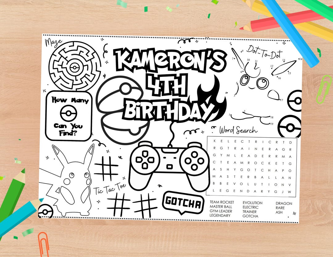 Celebrate Your Poke Catch-em Gamers Birthday Party! | Personalised ...