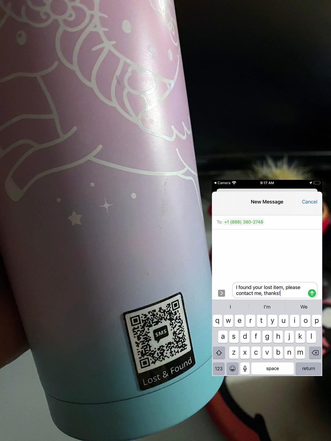 Lost & Found SMS QR Code Water Proof Stickers Labels Tags Pack of 30 ...