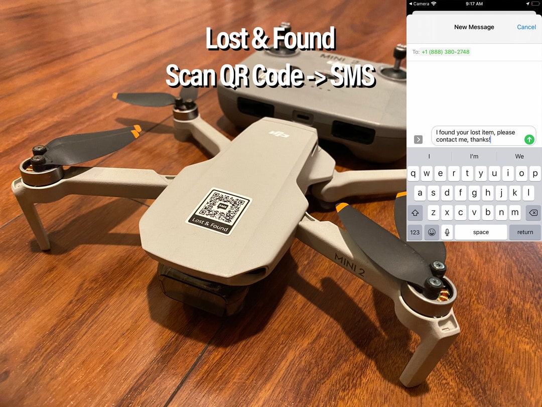 Lost & Found SMS QR Code Water Proof Stickers Labels Tags for Your ...