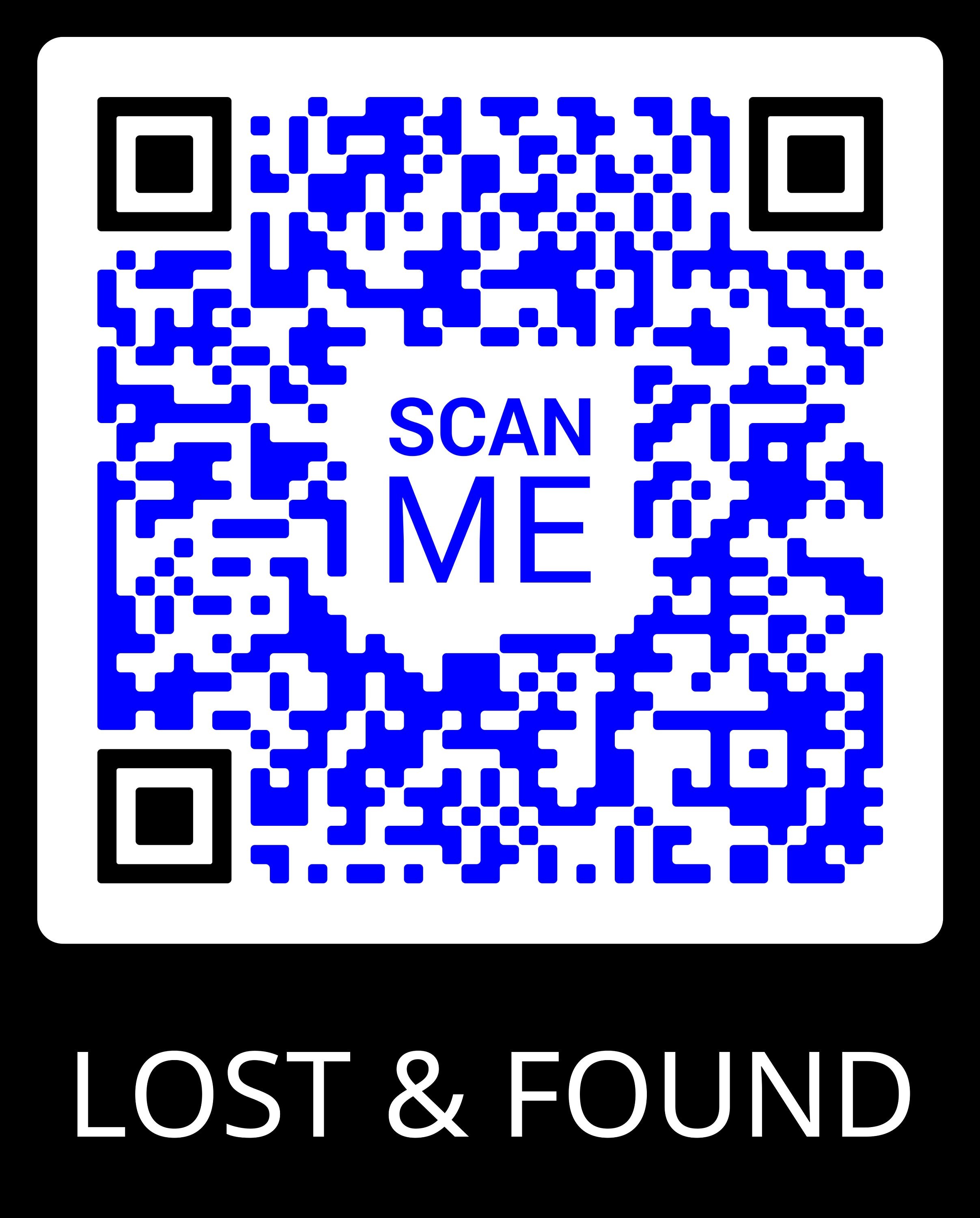 Lost & Found SMS QR Code Water Proof Stickers Labels Tags Pack of 30 ...