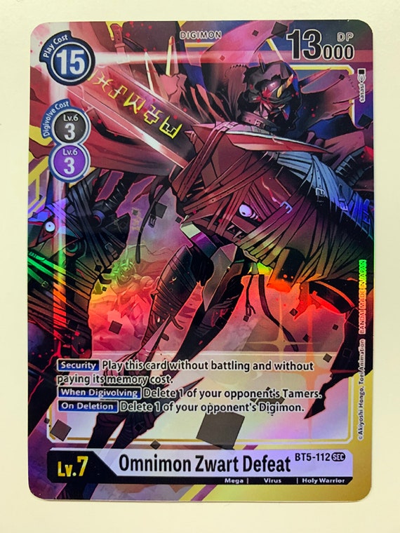 Omnimon Zwart Defeat BT5-112 alternate Art FULL HOLO - Etsy Canada