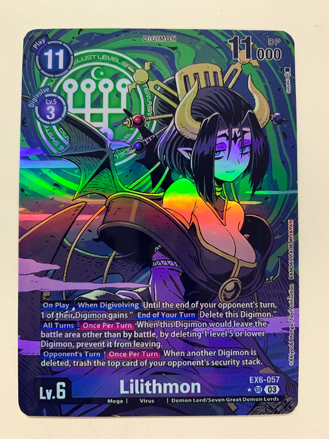 Lilithmon EX6-057 (alternate Art) | FULL HOLO | Orica PROXY - Etsy