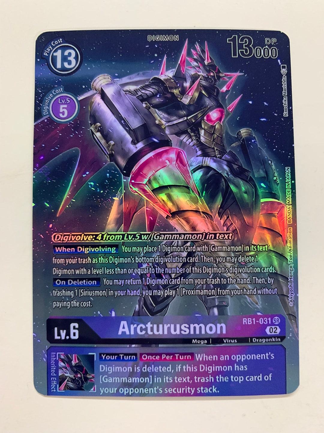 Arcturusmon RB1-031 (alternate Art) | FULL HOLO | Orica PROXY - Etsy