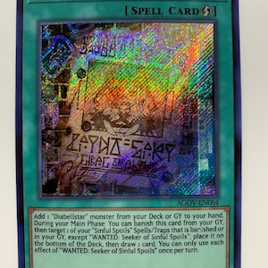WANTED: Seeker of Sinful Spoils Secret Rare Orica PROXY - Etsy