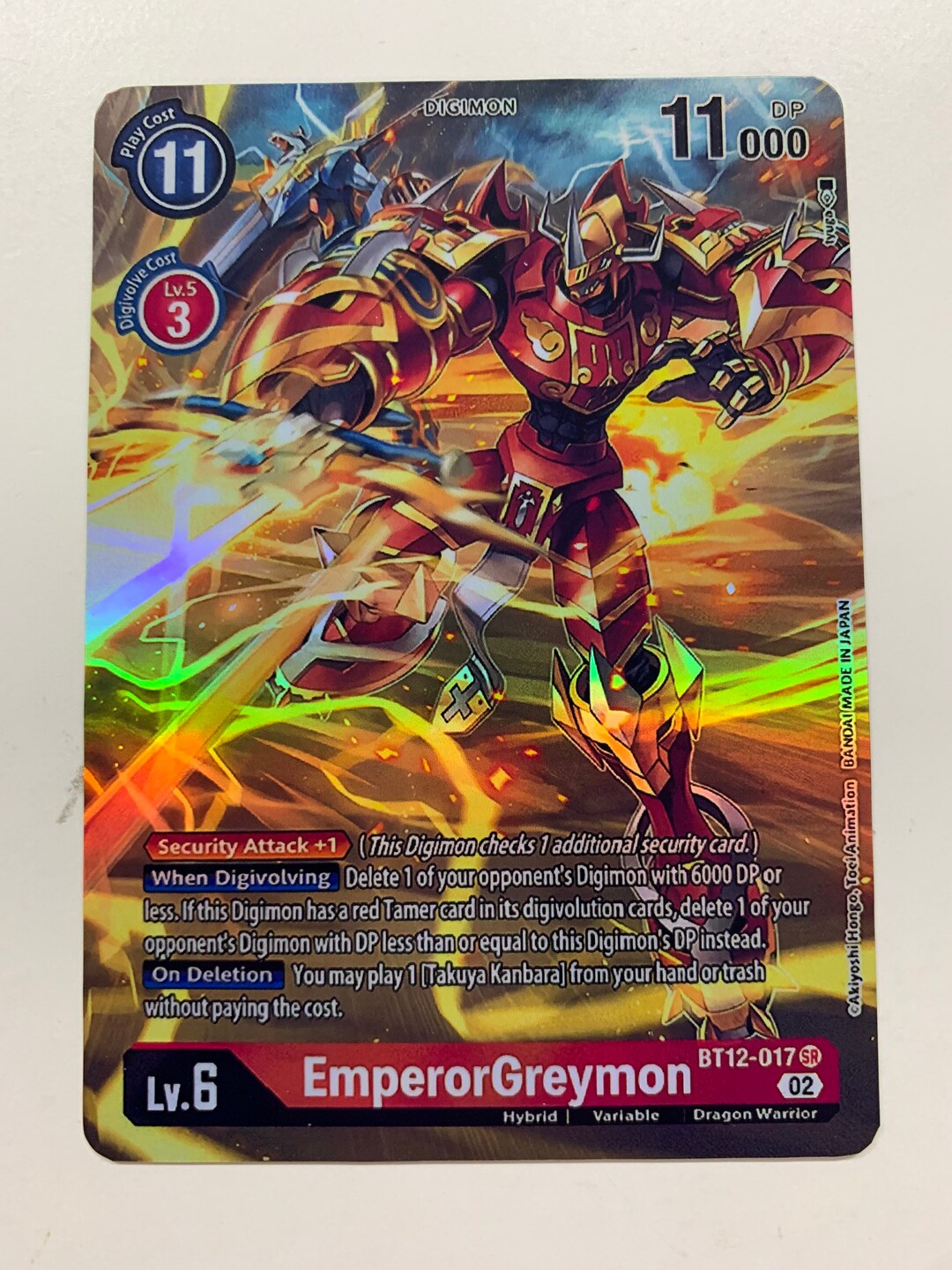Emperorgreymon BT12-017 alternate Art FULL HOLO Orica PROXY - Etsy