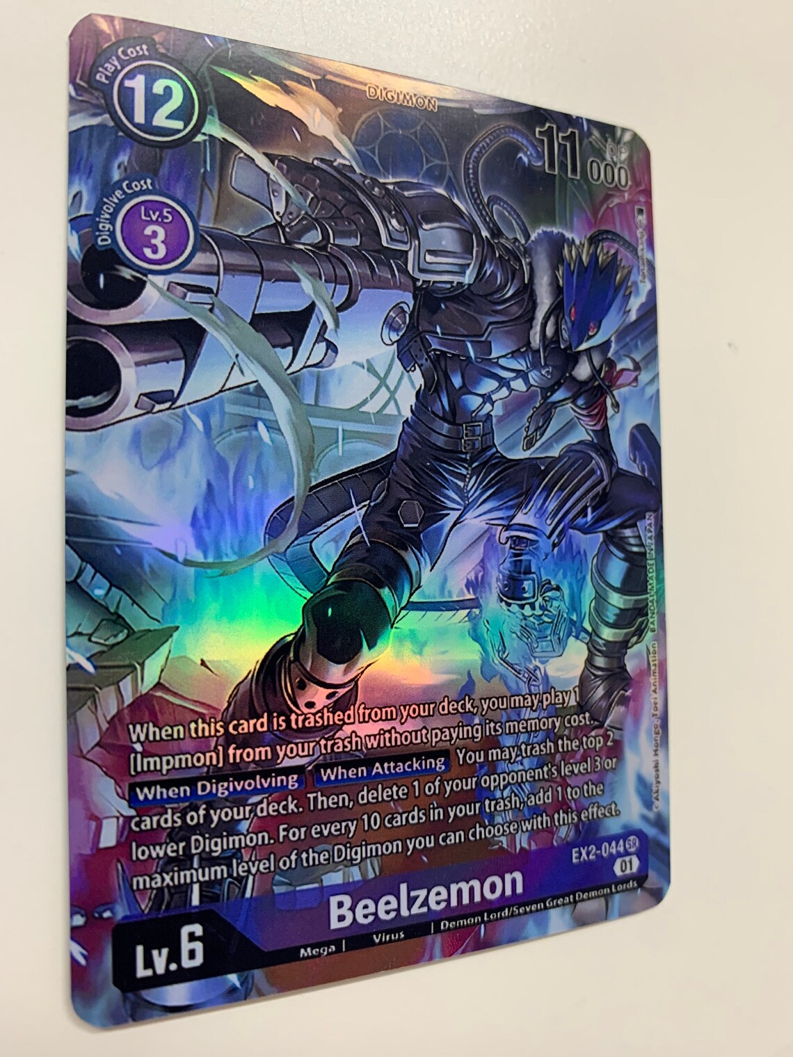 Beelzemon EX2-044 alternate Art FULL HOLO Orica PROXY - Etsy