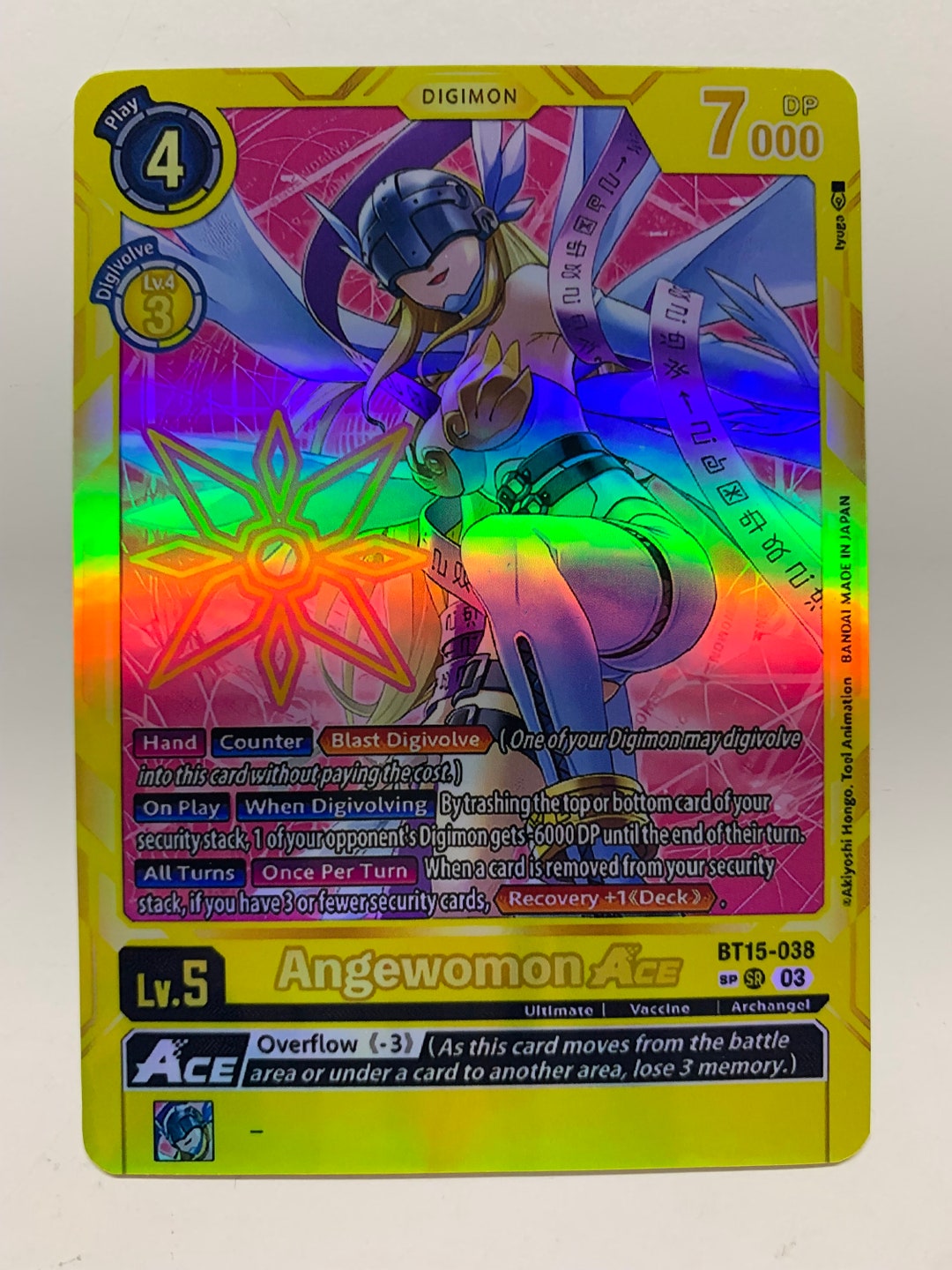 Angewomon Ace BT15-038 (alternate Art) | FULL HOLO | Orica PROXY - Etsy