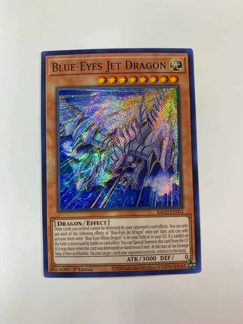 Blue-eyes Jet Dragon Secret Rare Orica PROXY | Etsy