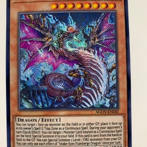 Snake-eyes Flamberge Dragon Secret Rare Orica PROXY - Etsy