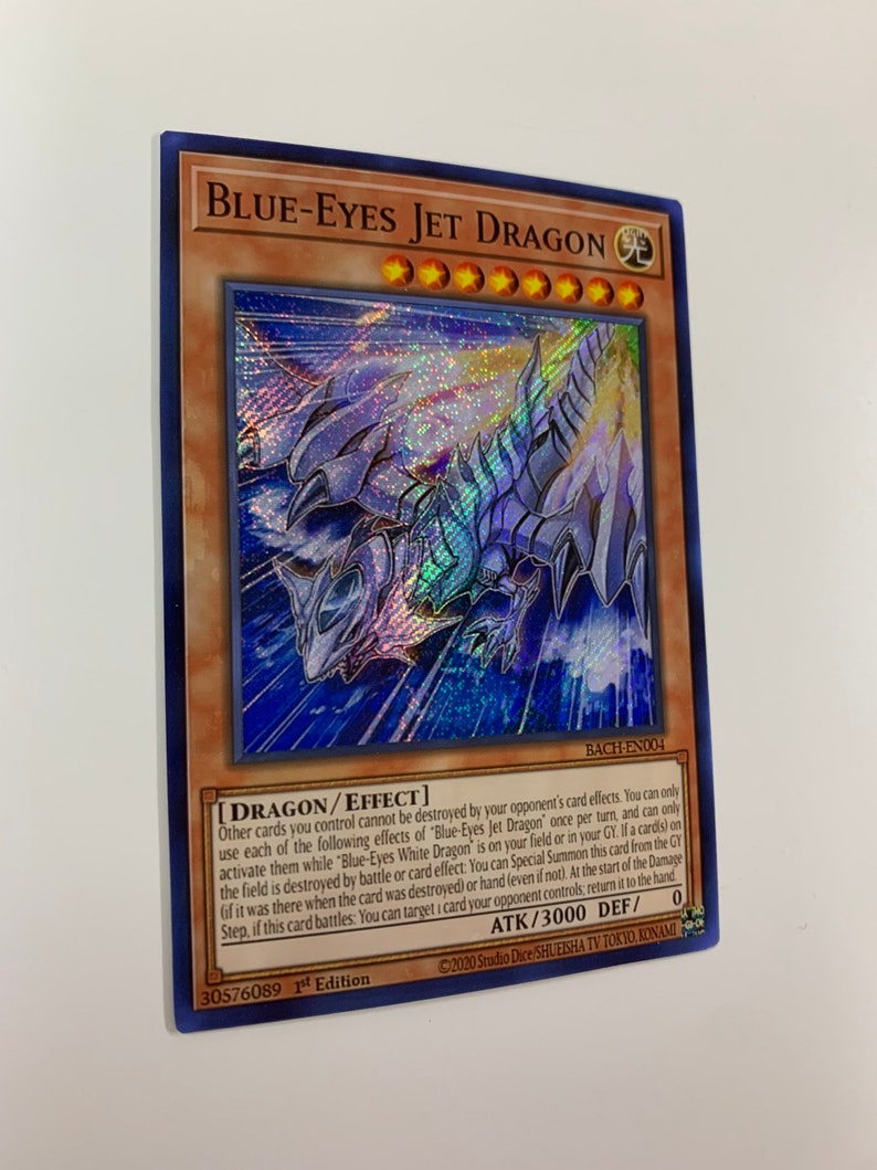 Blue-eyes Jet Dragon Secret Rare Orica PROXY | Etsy