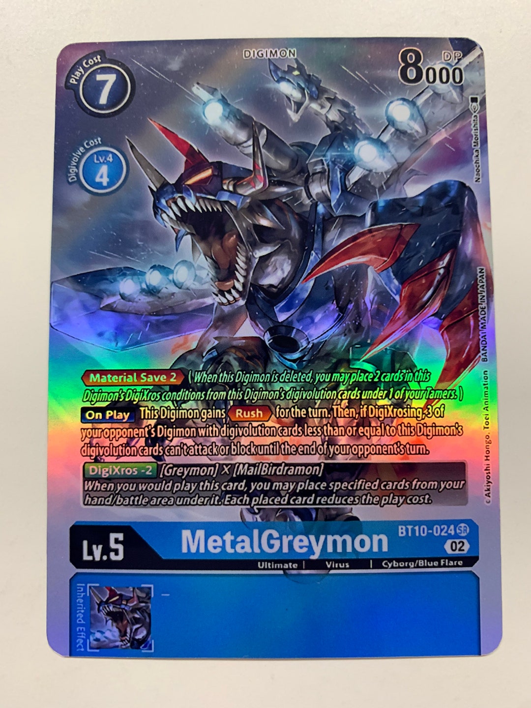 Metalgreymon BT10-024 alternate Art FULL HOLO Orica PROXY - Etsy Canada