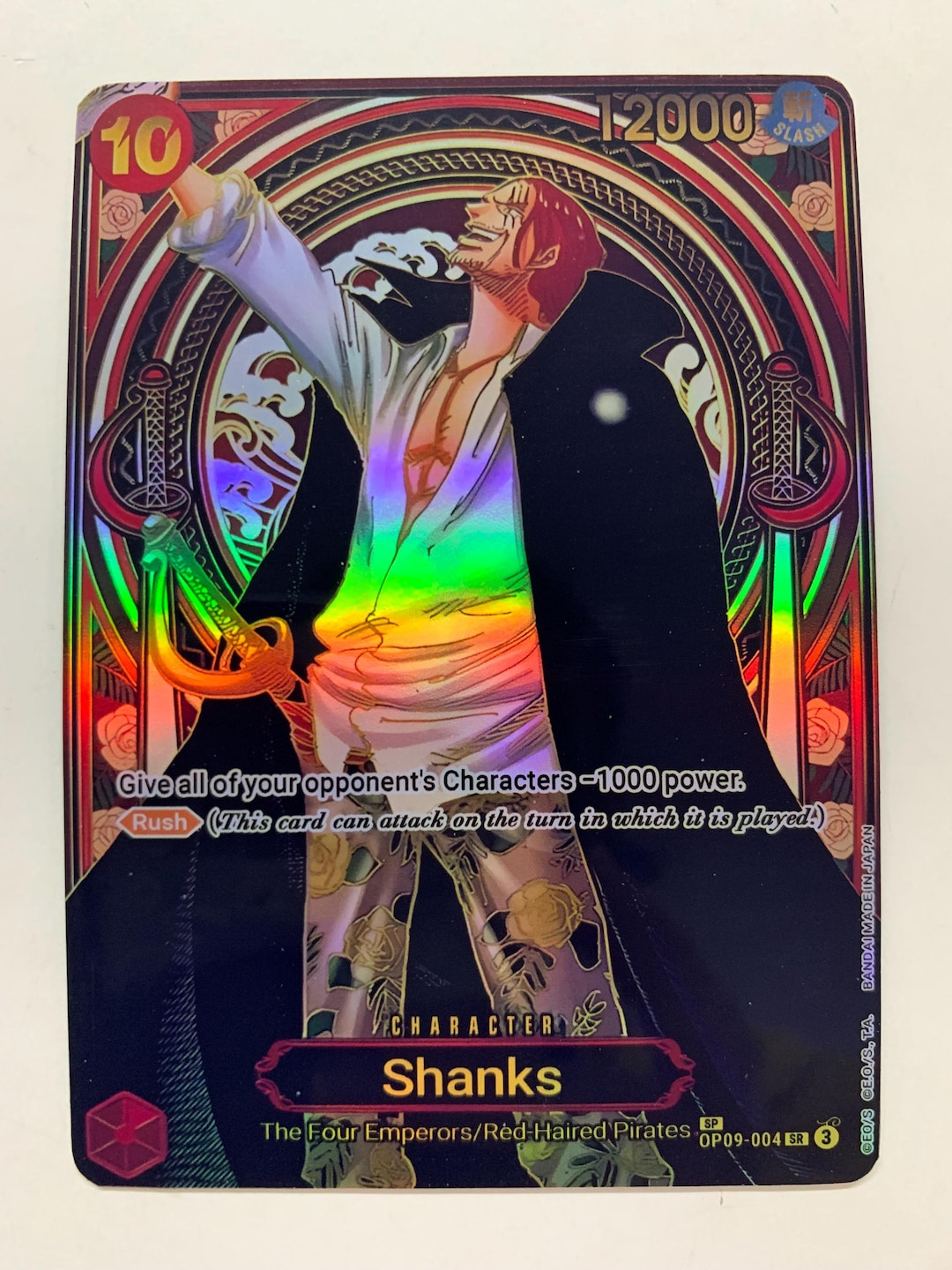 Shanks OP09-004 (alternate Art) | FULL HOLO | Orica PROXY - Etsy