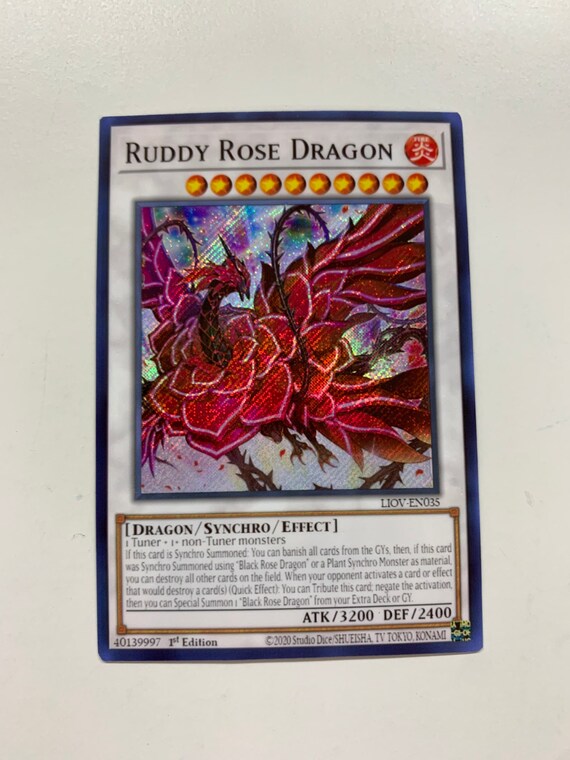 Ruddy Rose Dragon Secret Rare Orica PROXY - Etsy