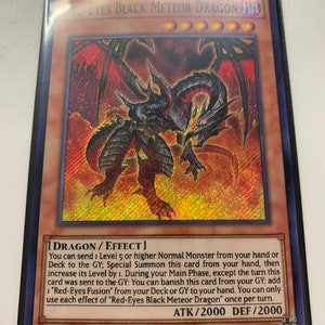 Red-eyes Black Meteor Dragon | Secret Rare | Orica PROXY - Etsy