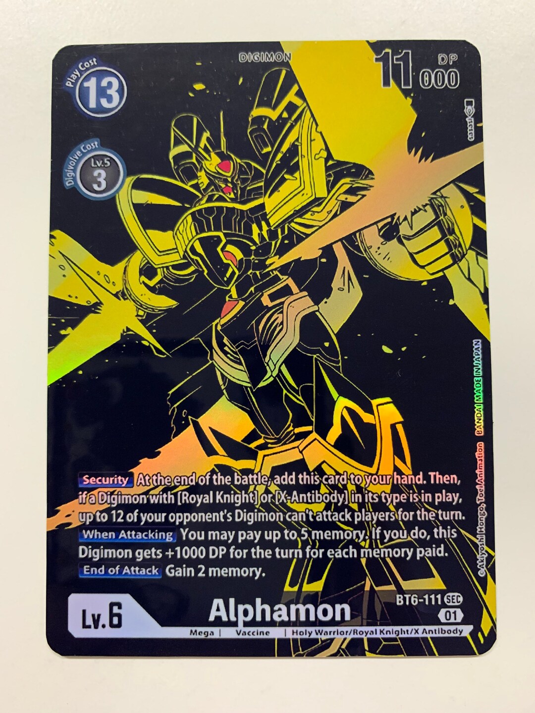 Alphamon BT6-111 (alternate Art) | FULL HOLO | Orica PROXY - Etsy