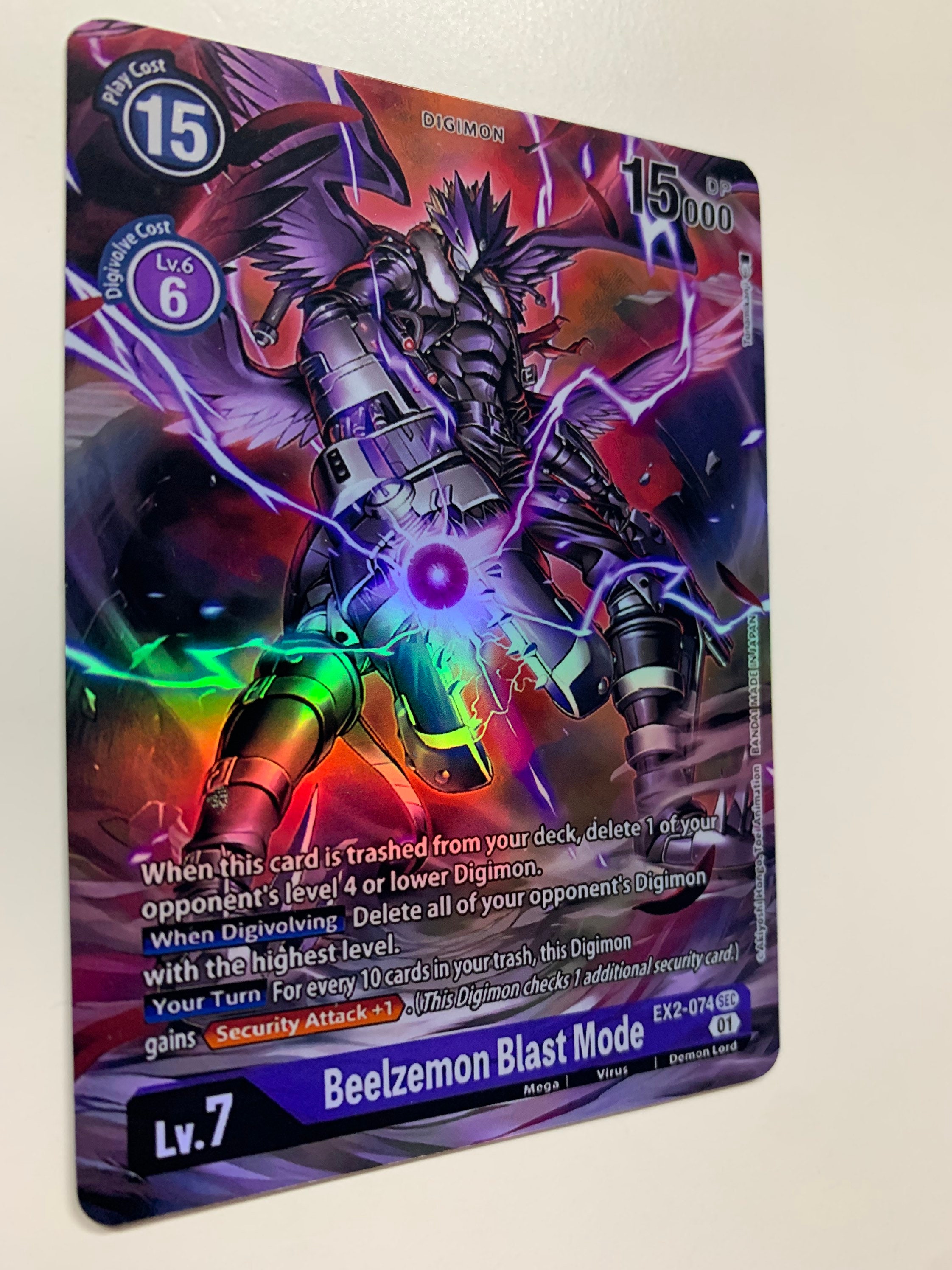 Beelzemon Blast Mode EX2-074 alternate Art FULL HOLO - Etsy
