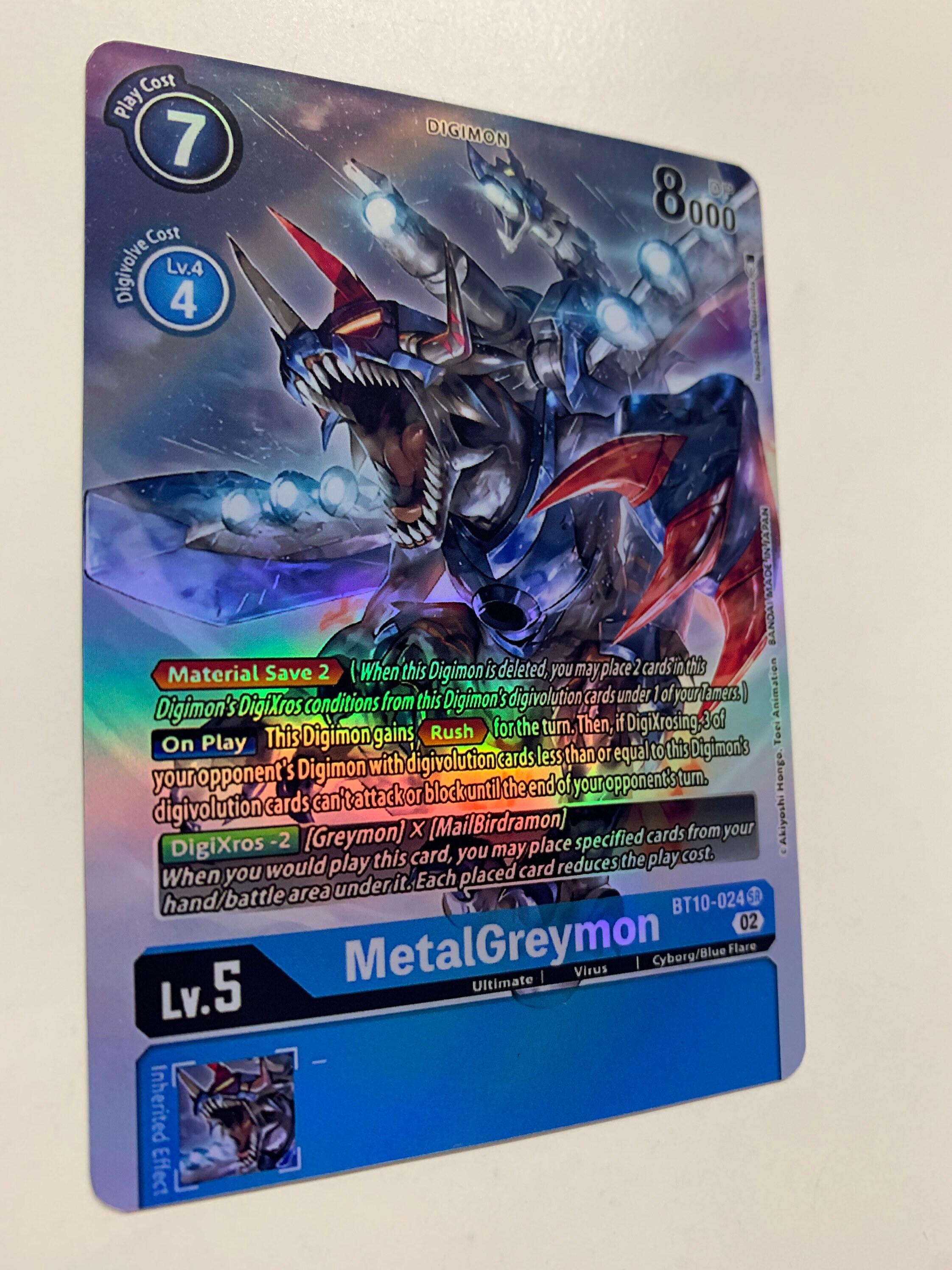 Metalgreymon BT10-024 alternate Art FULL HOLO Orica - Etsy Canada