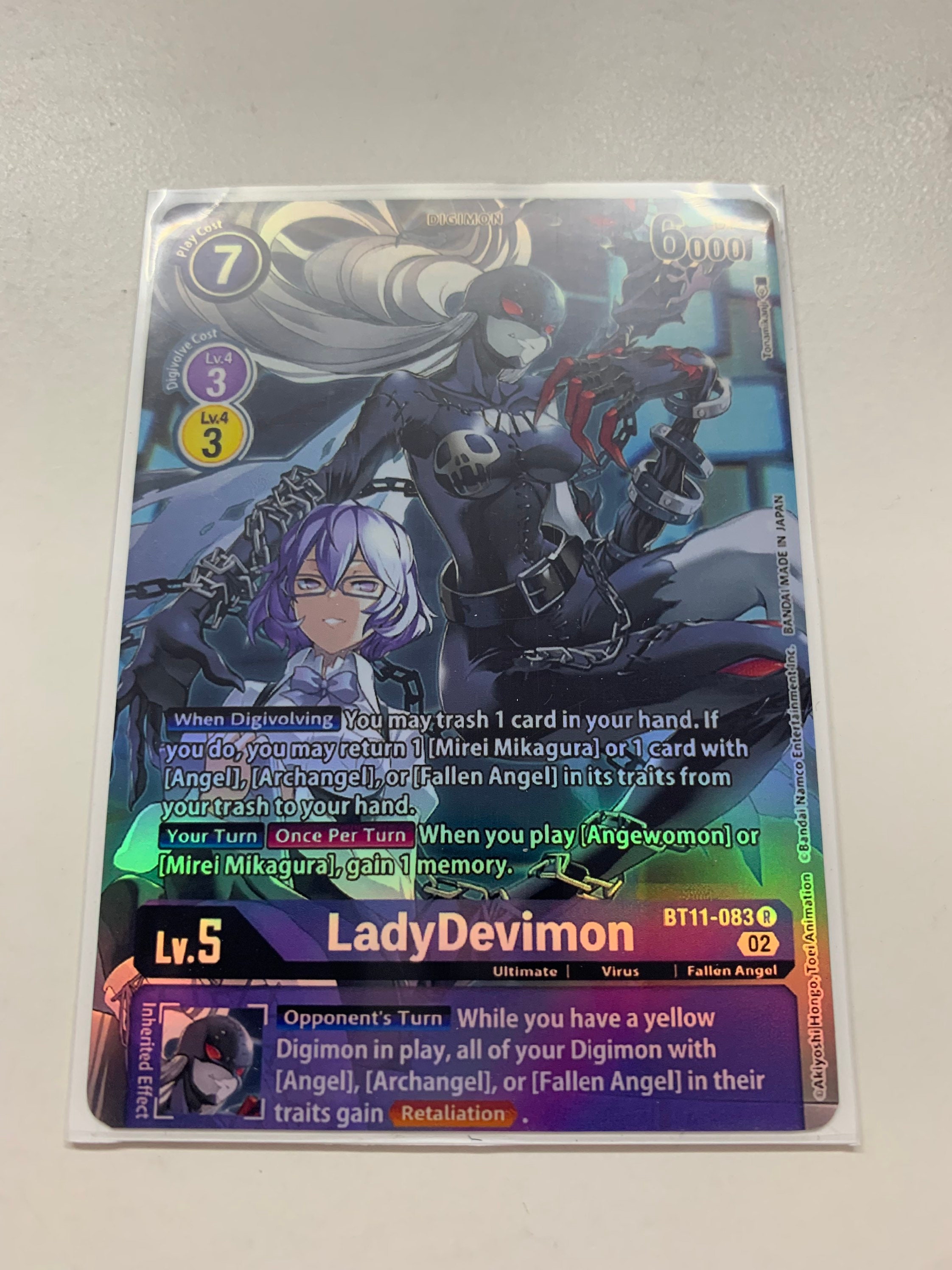 Ladydevimon BT11-083 alternate Art FULL HOLO Orica PROXY - Etsy