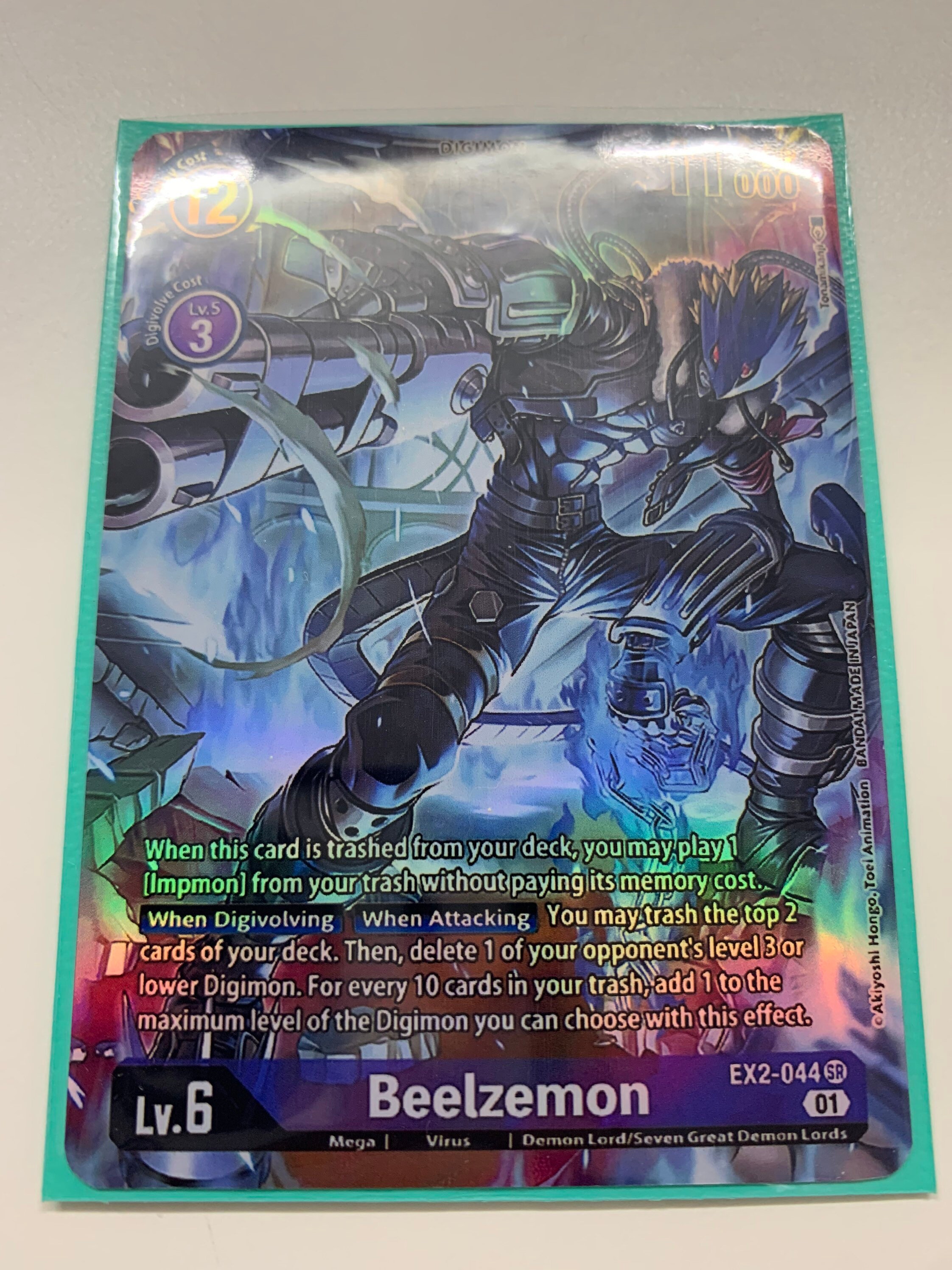 Beelzemon EX2-044 alternate Art FULL HOLO Orica PROXY - Etsy
