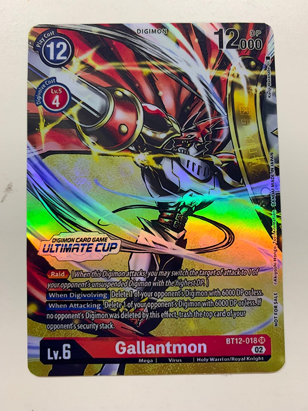Gallantmon BT12-018 arte alternativo / HOLO COMPLETO / Orica PROXY - Etsy México