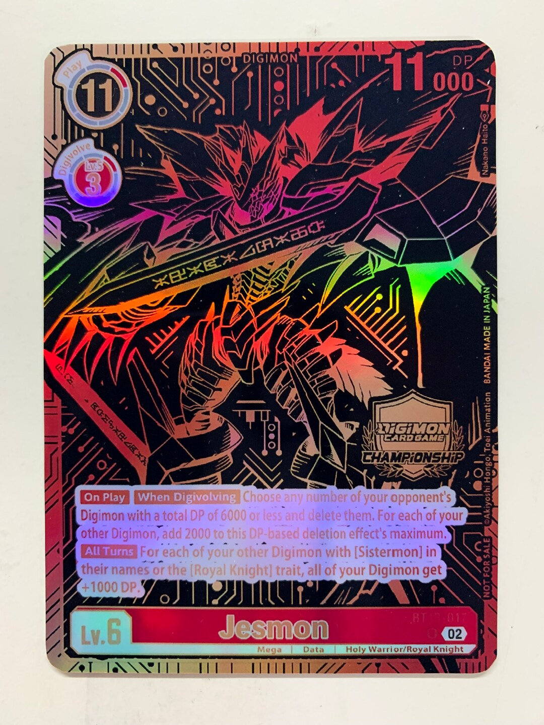 Jesmon BT13-017 (alternate Art) | FULL HOLO | Orica PROXY - Etsy