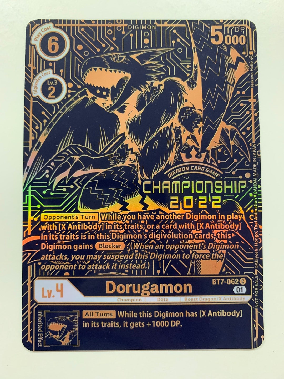 Dorugamon BT7-062 alternate Art FULL HOLO Orica PROXY - Etsy