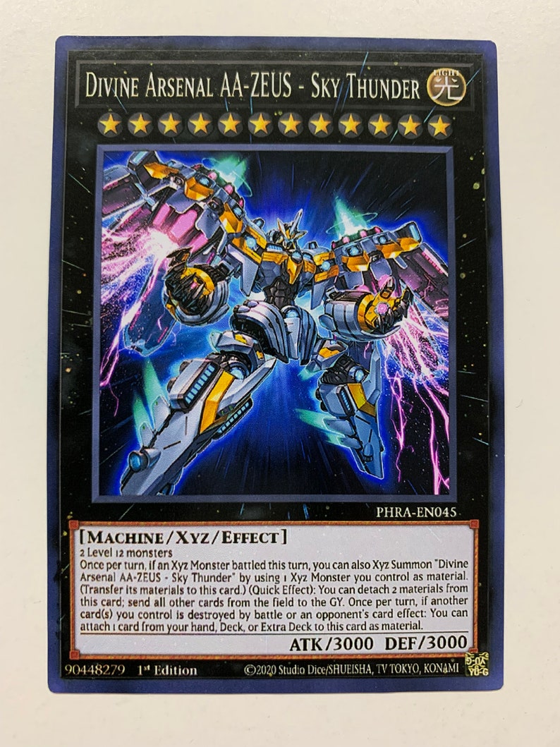 Divine Arsenal Aa Zeus Sky Thunder Secret Rare Orica Etsy