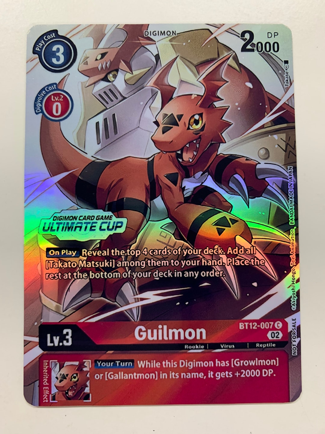Guilmon BT12-007 (alternate Art) | FULL HOLO | Orica PROXY - Etsy