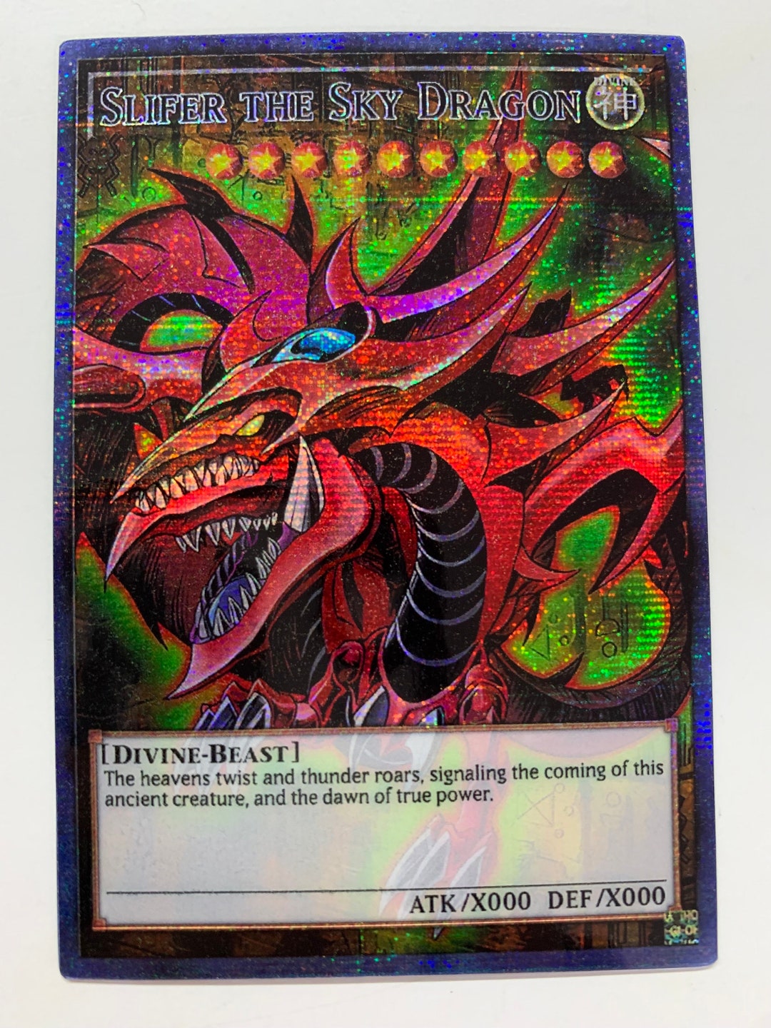 Slifer the Sky Dragon | Full Art Starlight Rare | Orica PROXY - Etsy