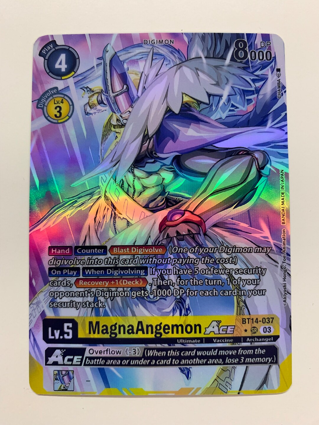 Magnaangemon Ace BT14-037 alternate Art FULL HOLO Orica - Etsy