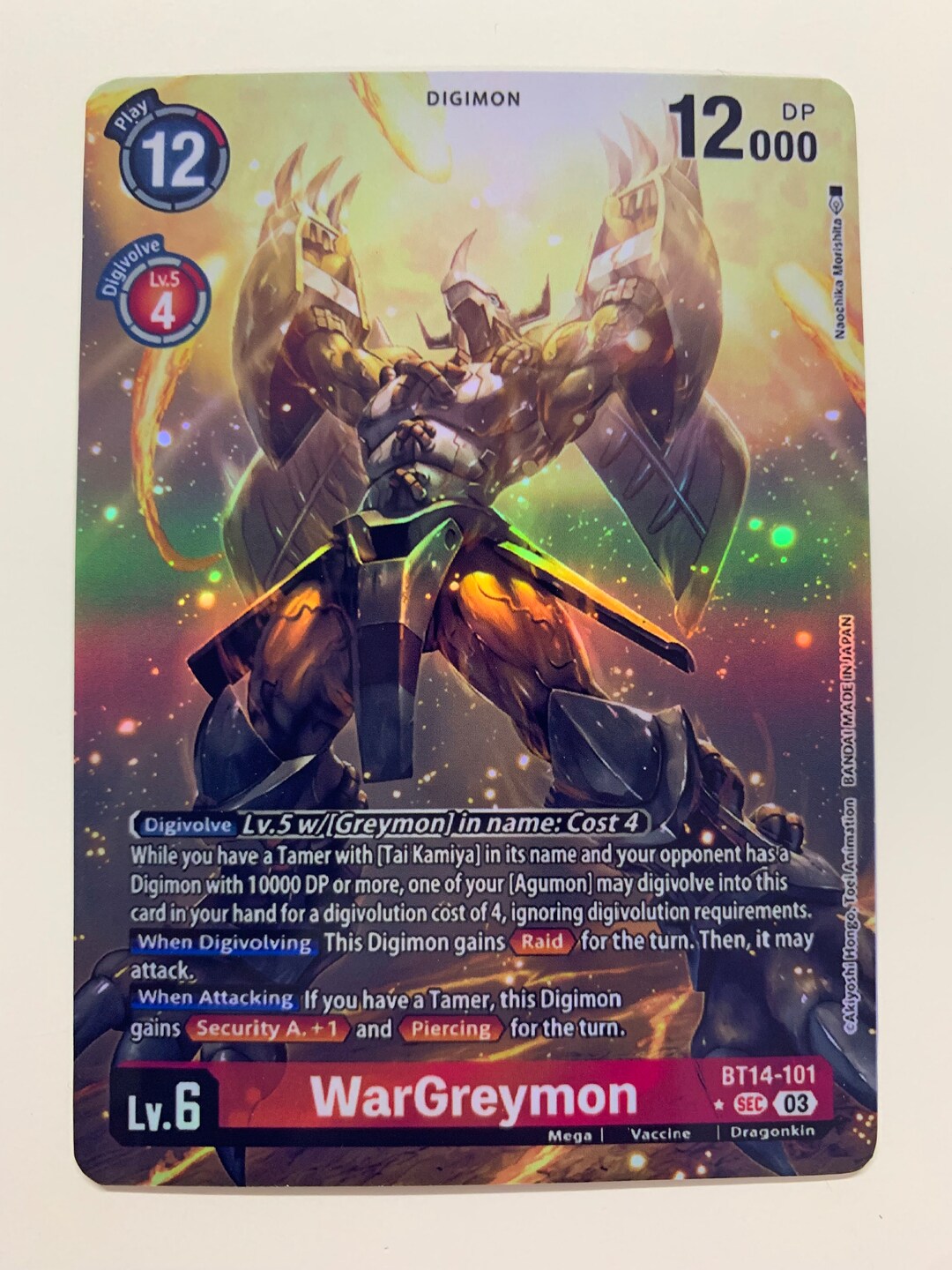 Wargreymon BT14-101 (alternate Art) | FULL HOLO | Orica PROXY - Etsy