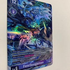 Fenriloogamon BT14-081 (alternate Art) | FULL HOLO | Orica PROXY - Etsy