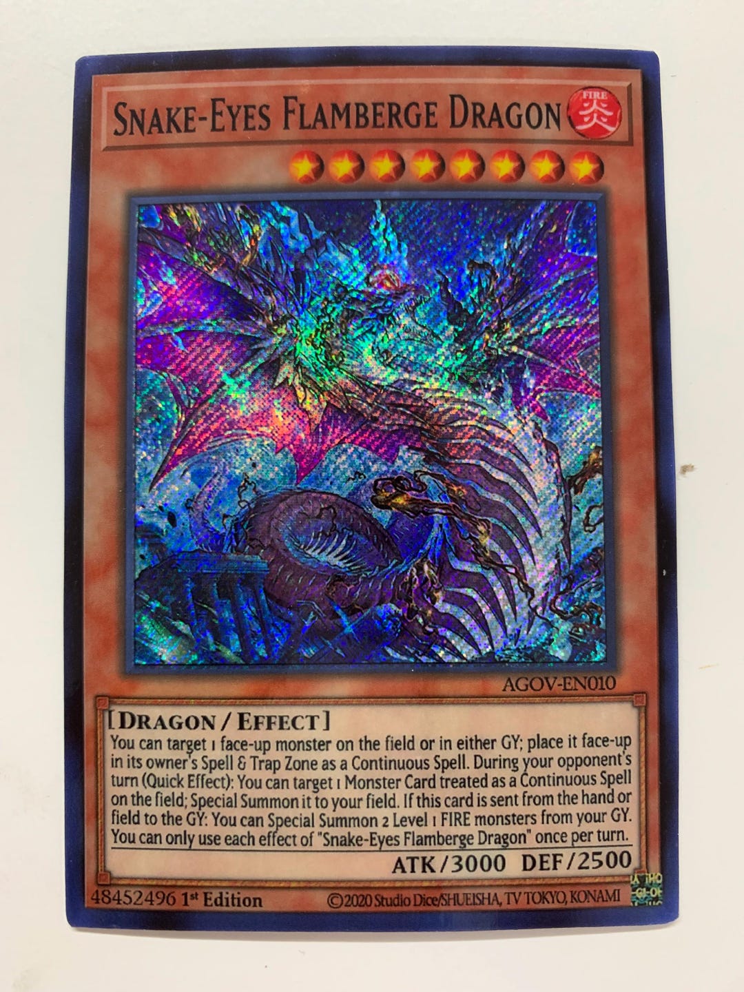 Snake-eyes Flamberge Dragon | Secret Rare | Orica PROXY - Etsy