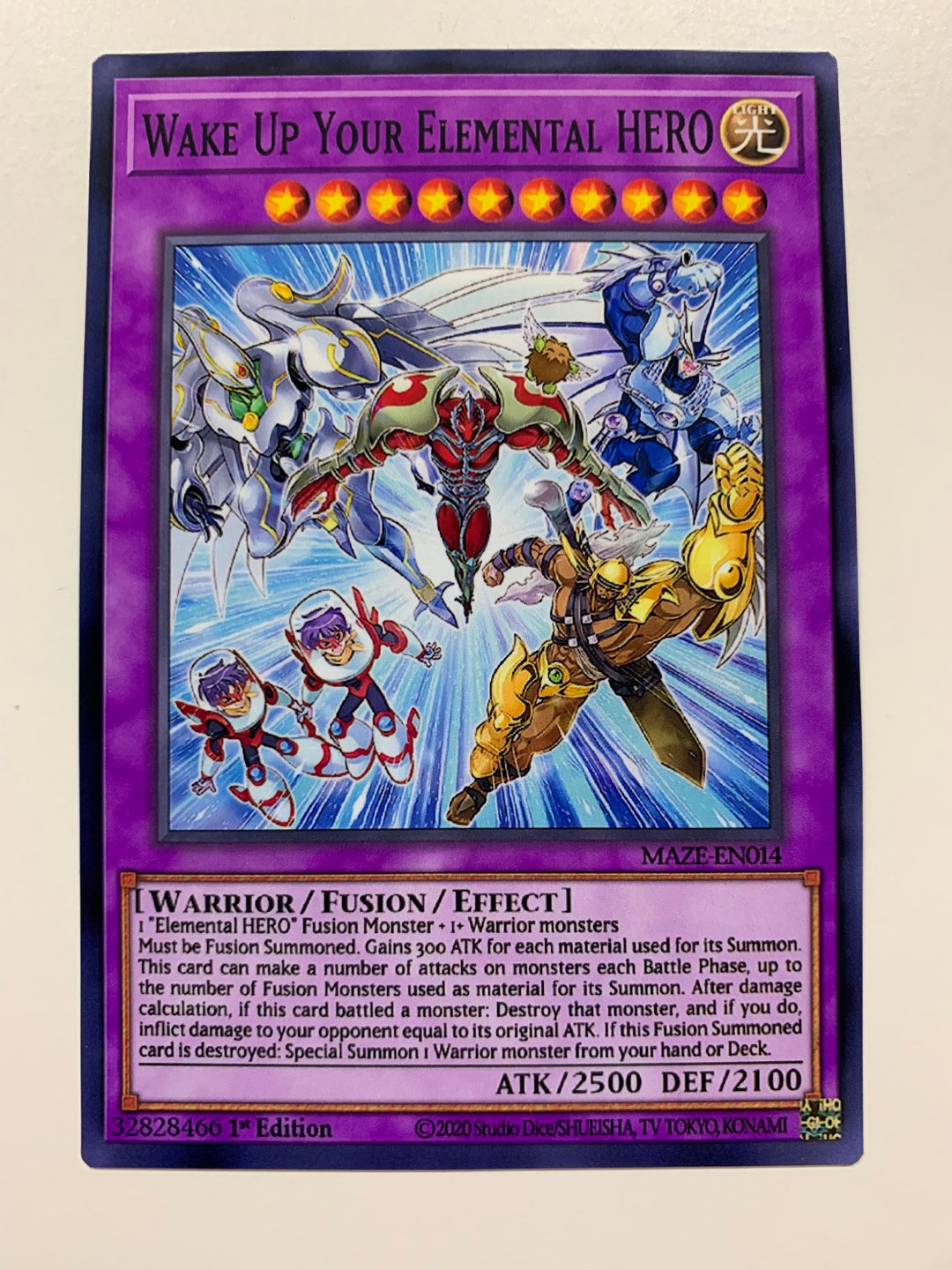 Wake up Your Elemental HERO Super Rare Orica PROXY - Etsy