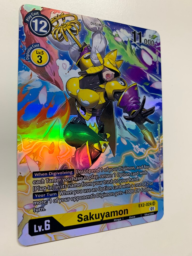 Sakuyamon EX2-024 alternate Art FULL HOLO Orica PROXY - Etsy