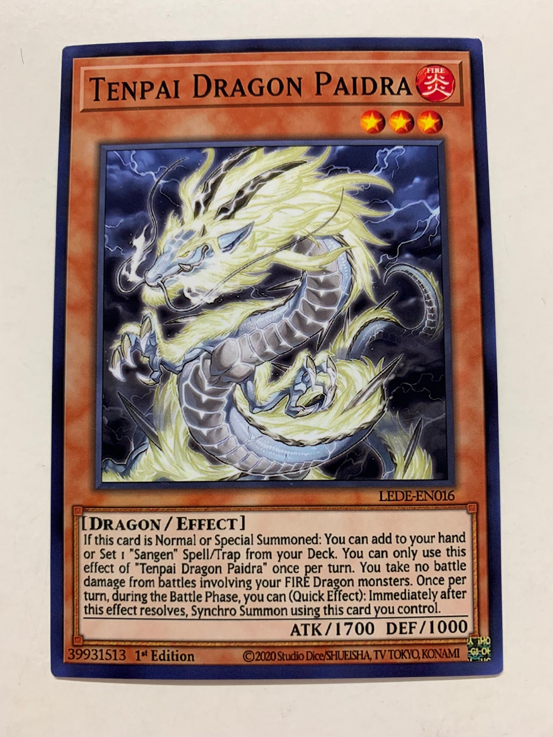 Tenpai Dragon Paidra | Super Rare | Orica PROXY - Etsy