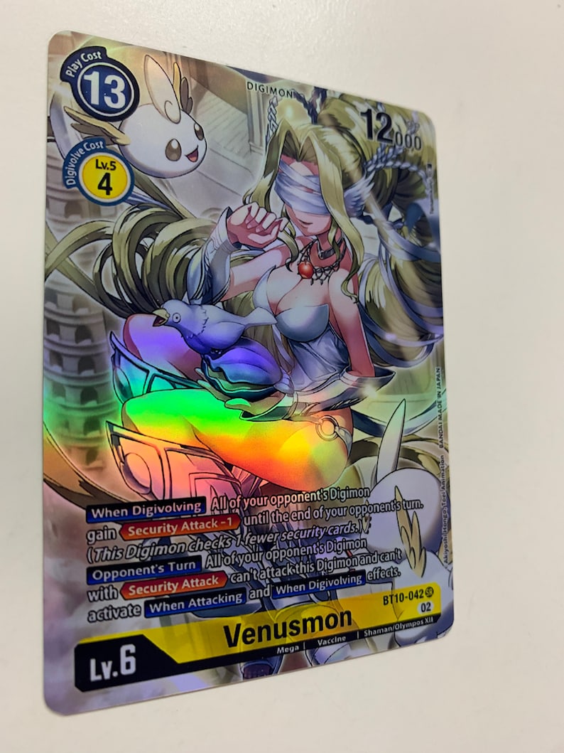 Venusmon BT10-042 alternate Art FULL HOLO Orica PROXY - Etsy