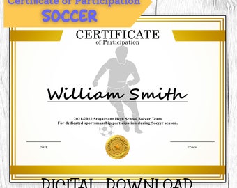 DIY Editable and Printable Sports Certificate Template Cross Country ...