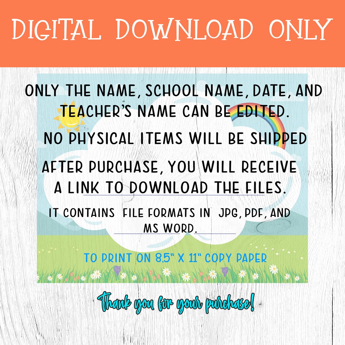 2022 Printable DIY Third Grade Certificate Diploma, Instant Download ...